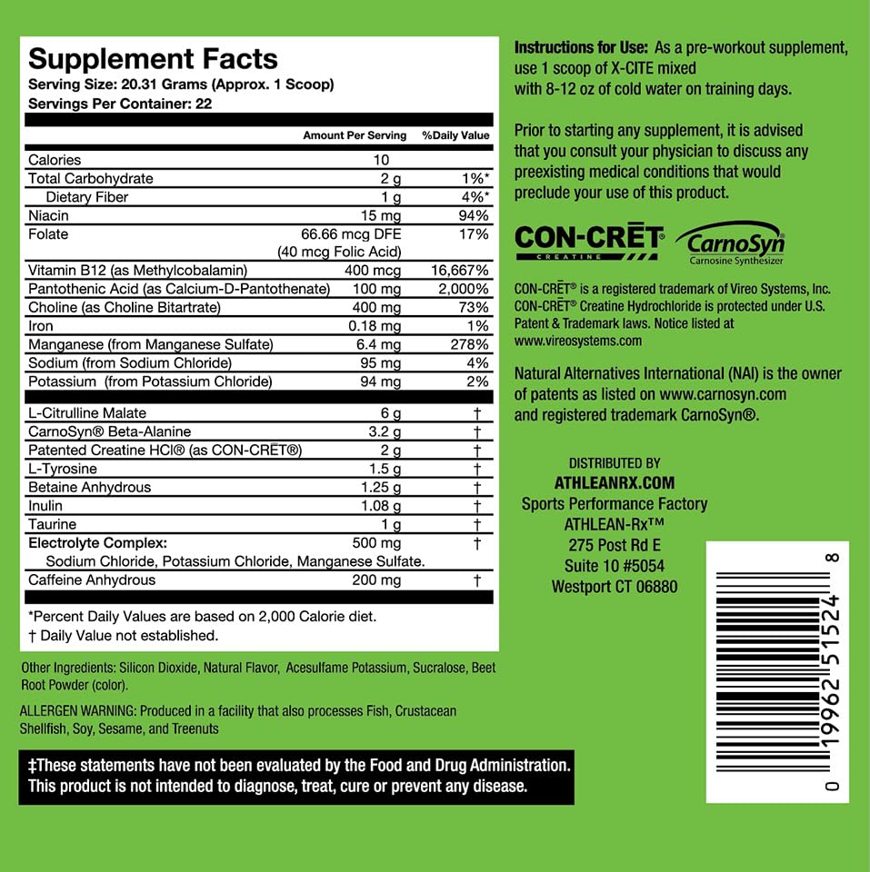 ATHLEAN-X X-CITE performance enhancement