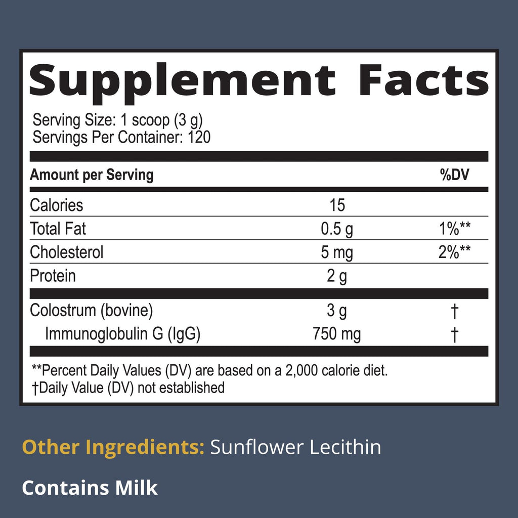 Athletic Peak colostrum for muscle recovery