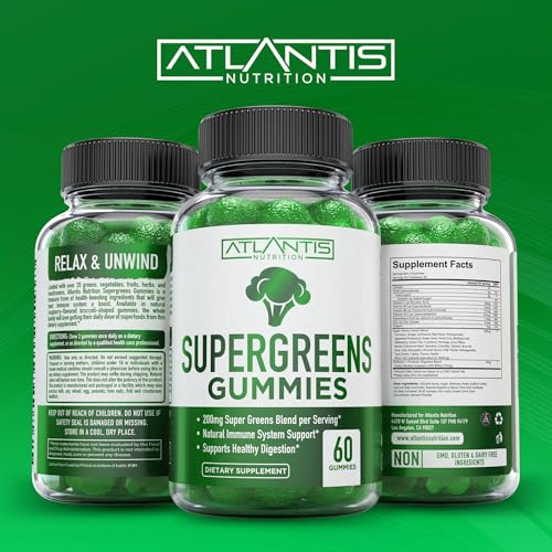 Atlantis Nutrition Supergreens gummy vitamins