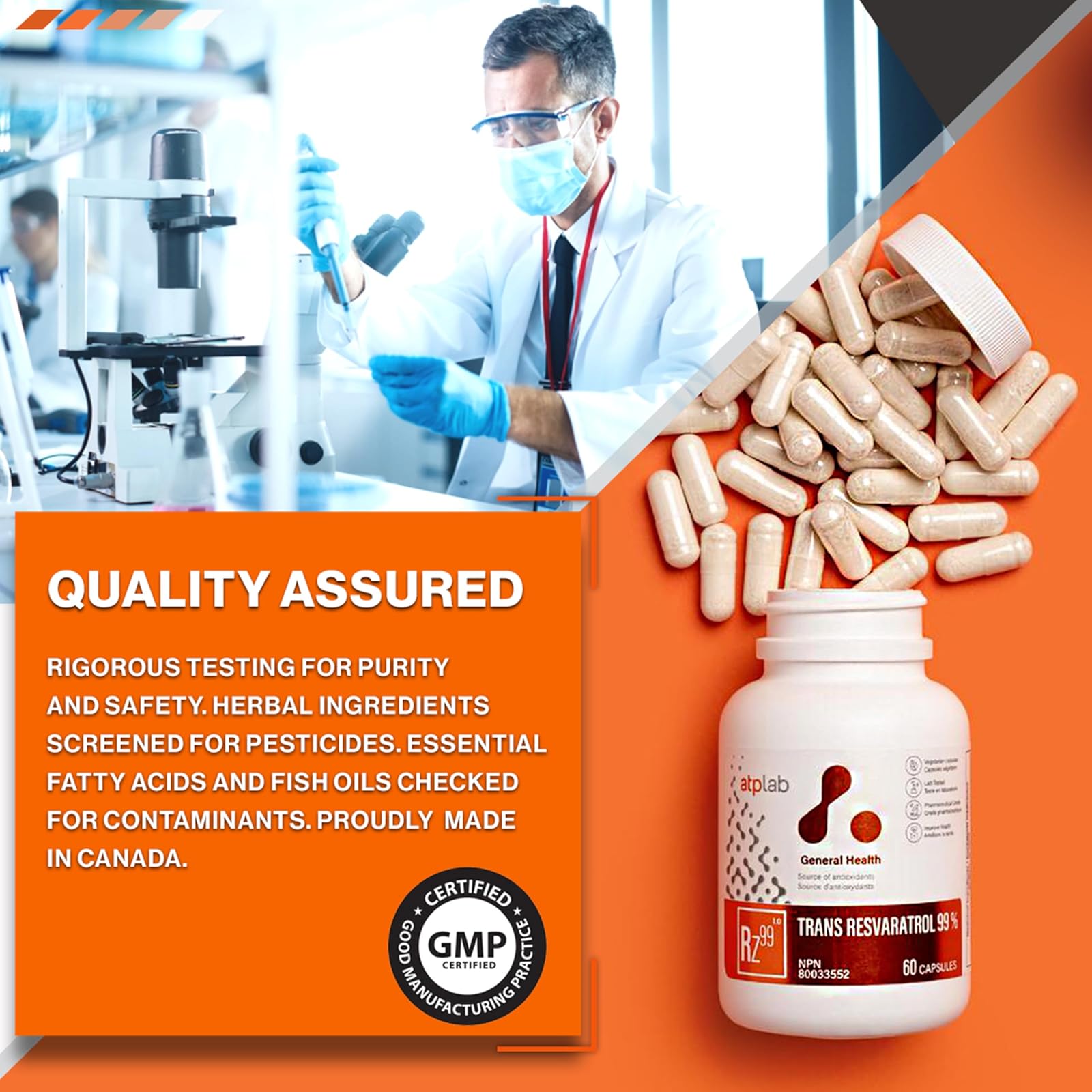 ATP LAB Trans Resveratrol dietary supplement