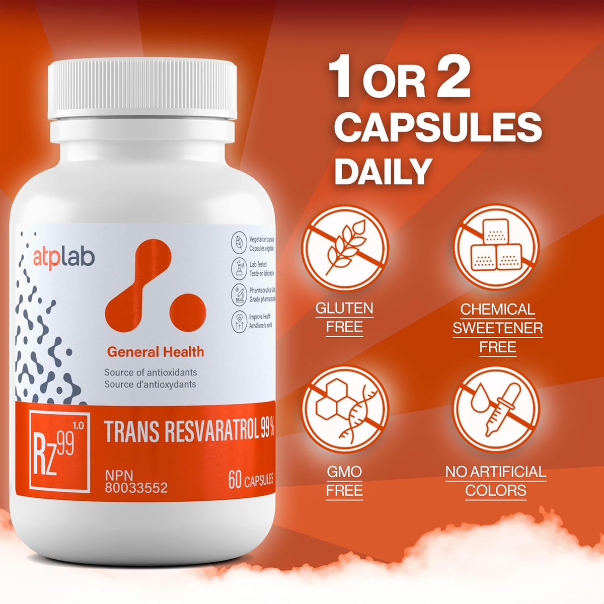 ATP LAB Trans Resveratrol for healthy aging