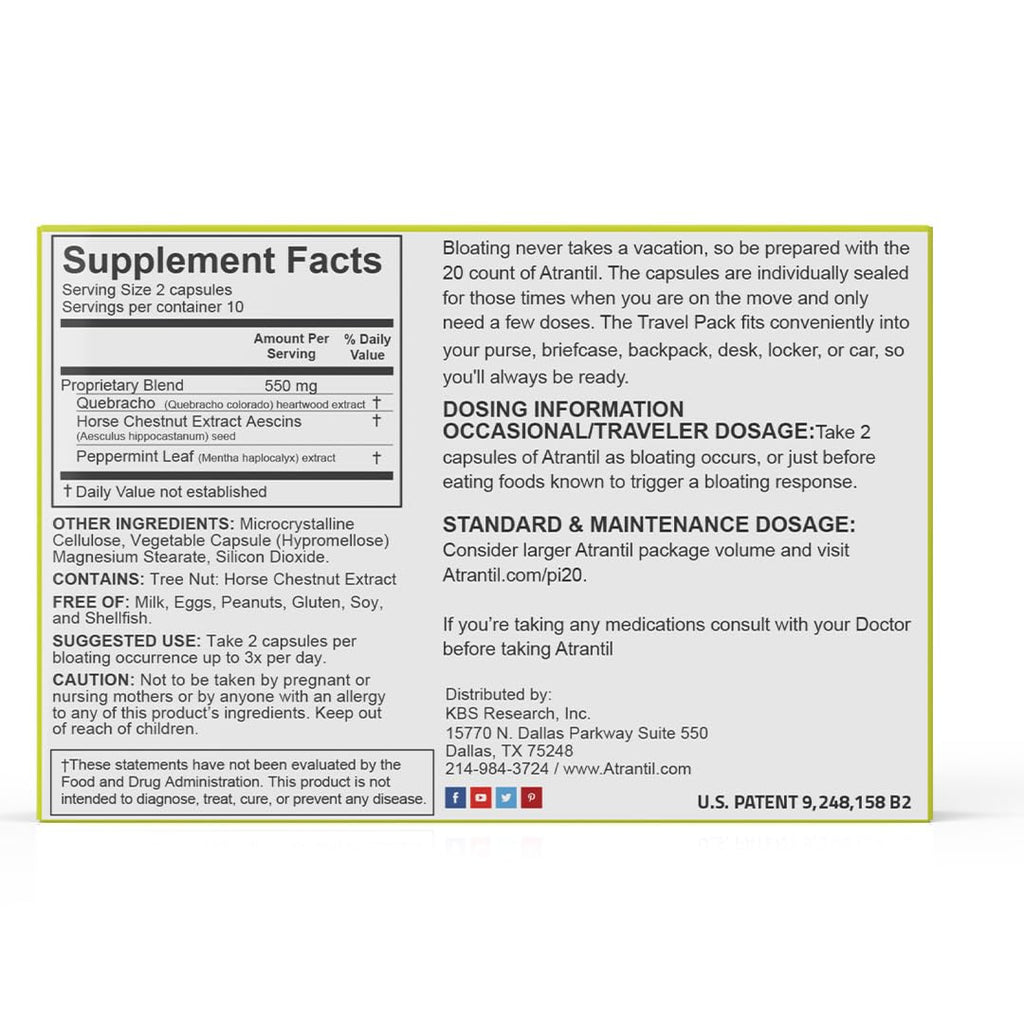 Atrantil travel-friendly digestive aid