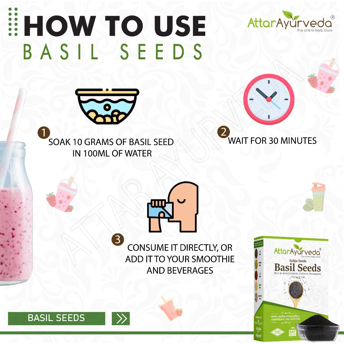 Attar Ayurveda basil seeds for weight management