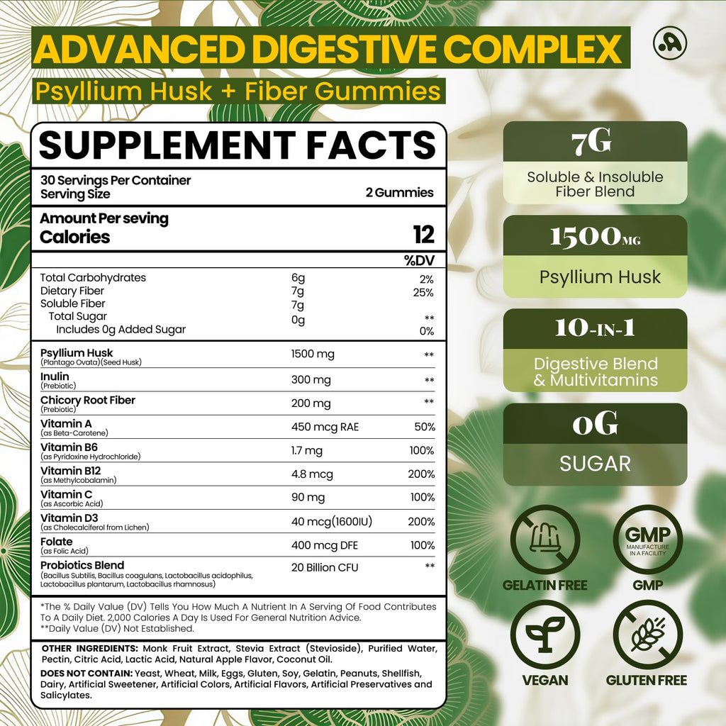 Aube'Azur fiber gummies for digestion