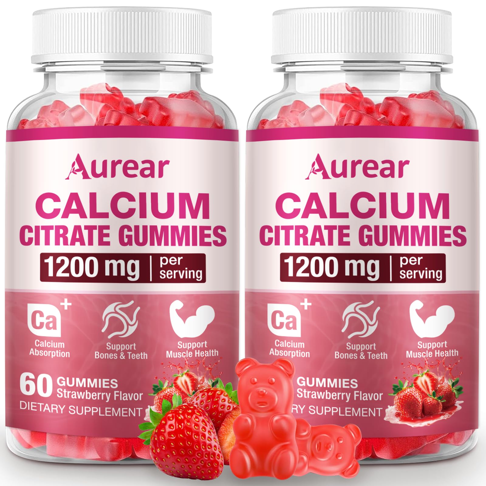 Aurear calcium citrate gummies for bone health