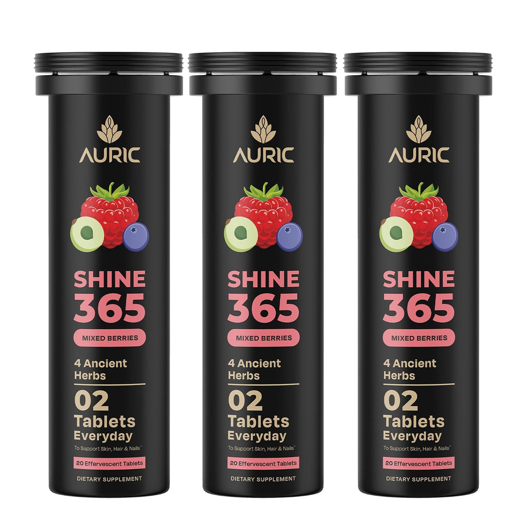 Auric Shine 365 effervescent biotin tablets