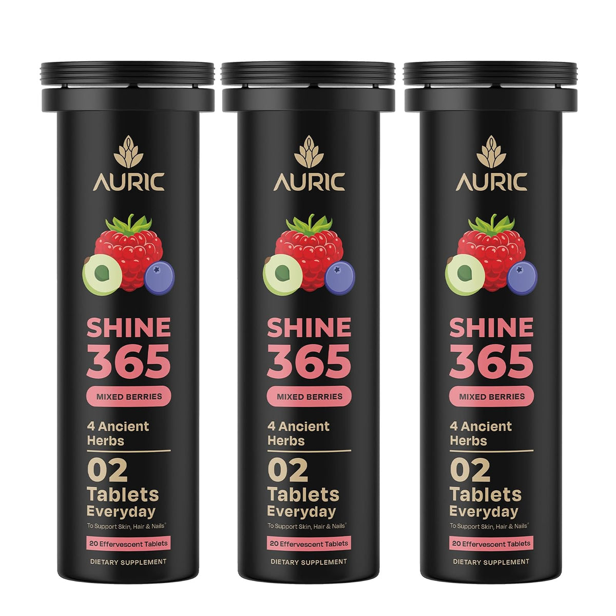 Auric Shine 365 effervescent biotin tablets