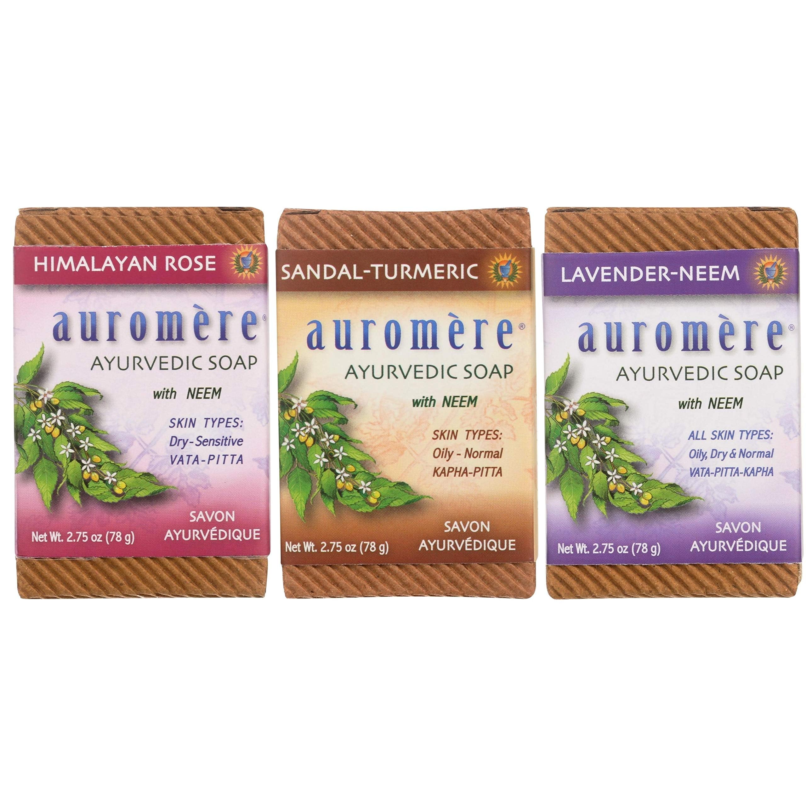 Auromere Ayurvedic soap variety pack