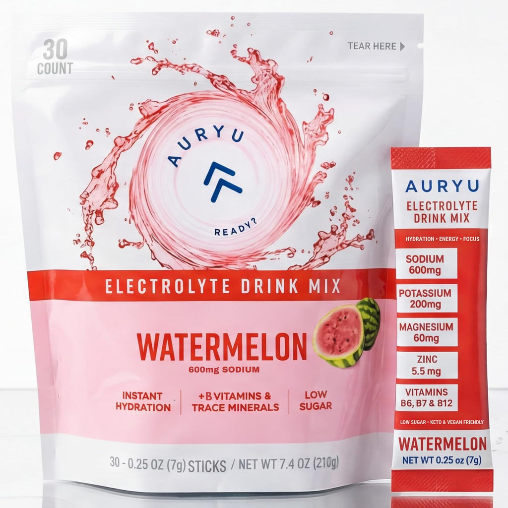 Auryu watermelon electrolyte powder packets