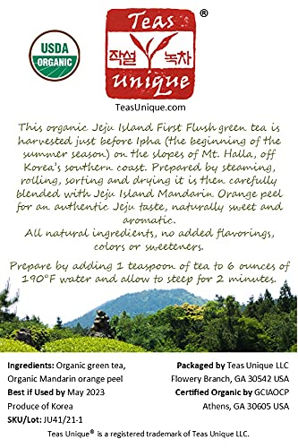 authentic Jeju Island green tea