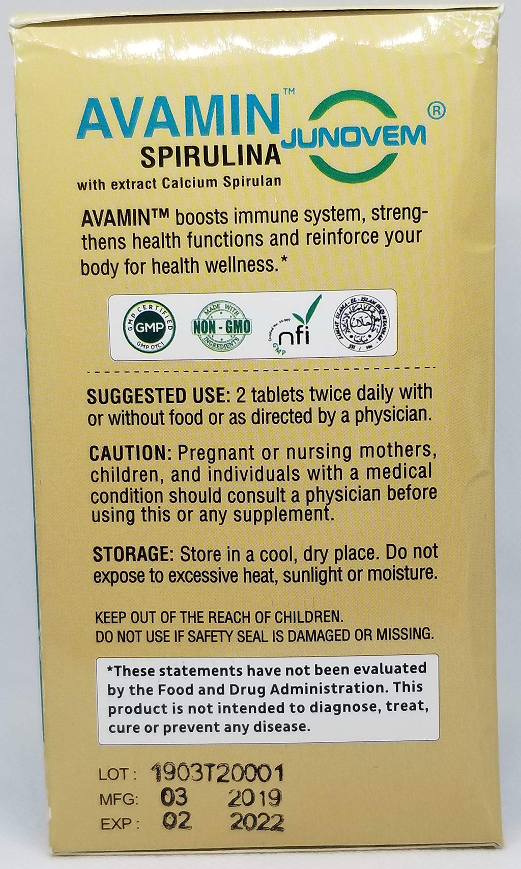 Avamin Spirulina with vitamin C benefits