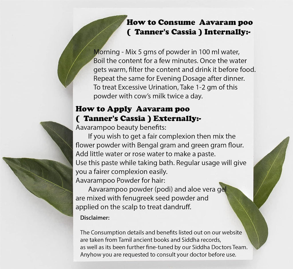 Avarampoo powder for wellness benefits