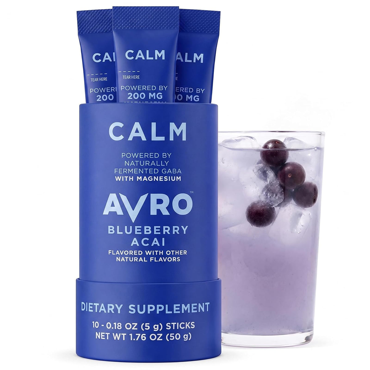 AVRO Calm Blueberry Acai Drink Mix benefits
