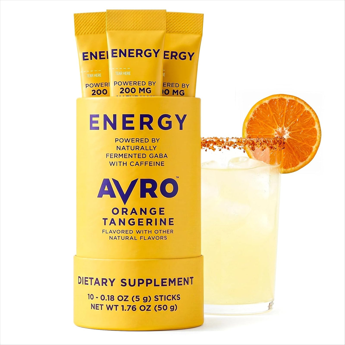 AVRO Energy Orange Tangerine Drink Mix for endurance