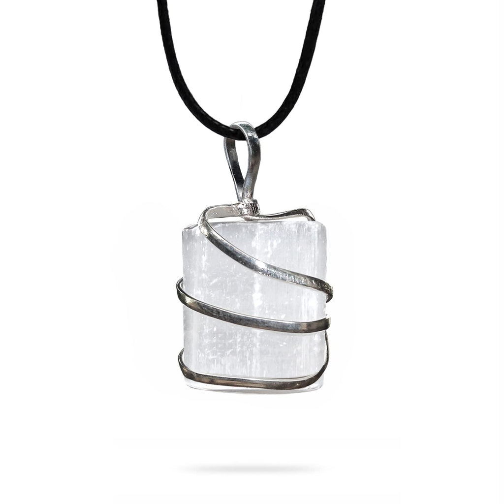 Ayana Crystals selenite pendant necklace