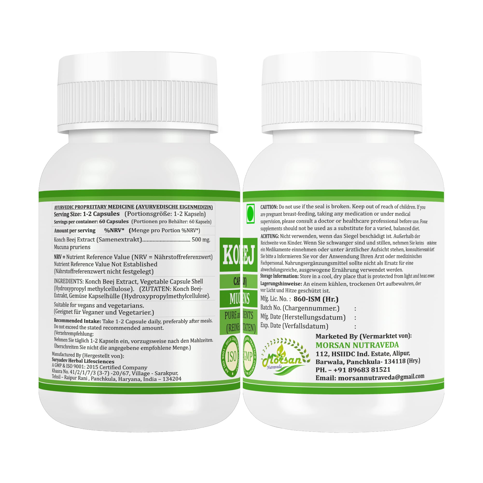 Ayurvedic herbal capsules for natural health