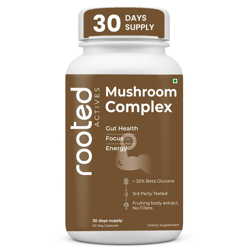 Ayurvedic mushroom supplement capsules