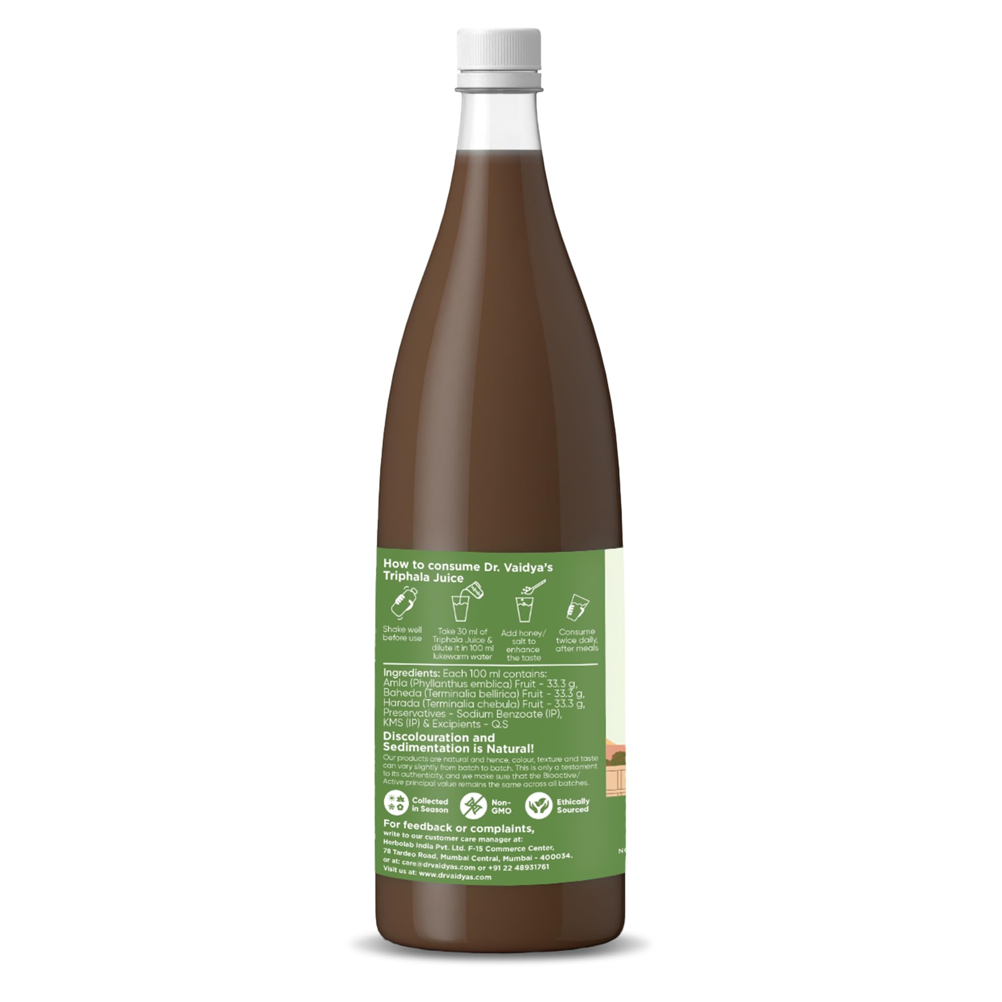 Ayurvedic Triphala juice for metabolism