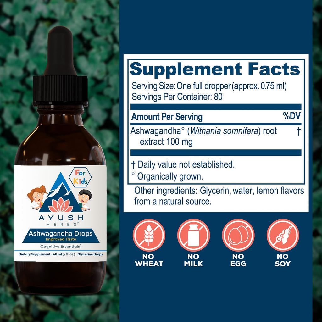 Ayush Herbs ashwagandha drops immune support