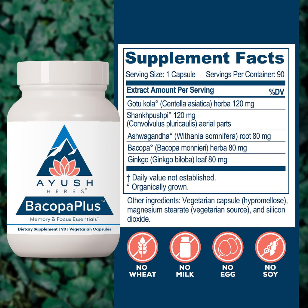Ayush Herbs BacopaPlus 90 servings