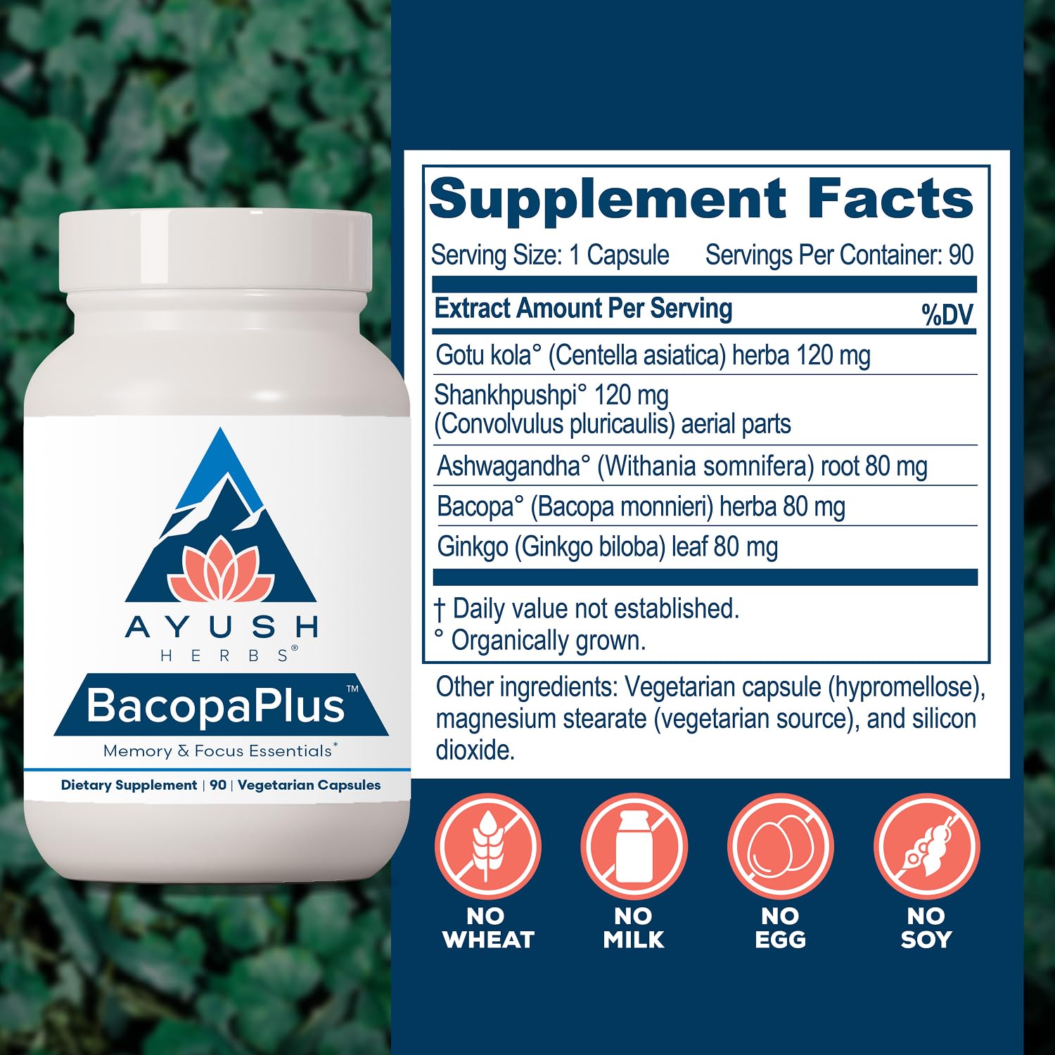 Ayush Herbs BacopaPlus 90 servings