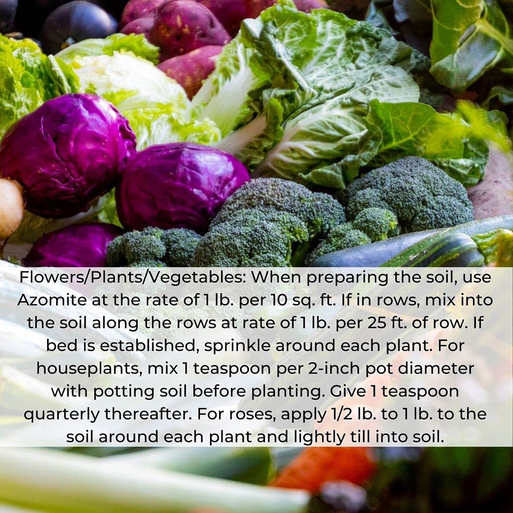 Azomite trace minerals for improved yield