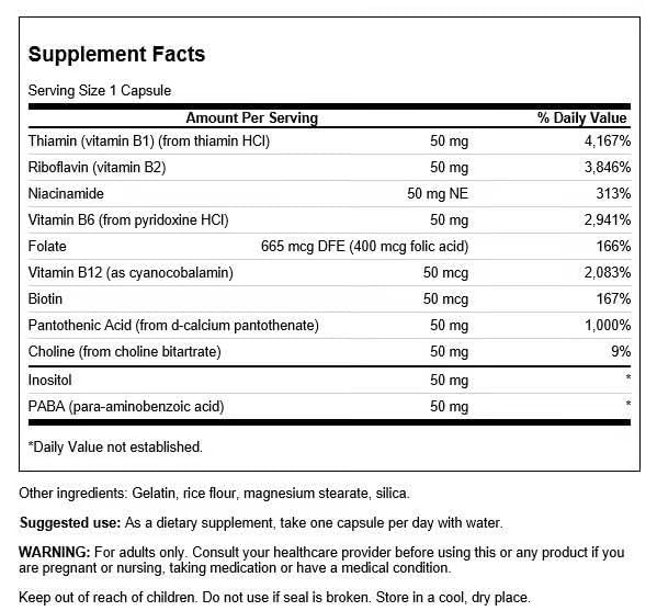 B-50 vitamin b complex benefits