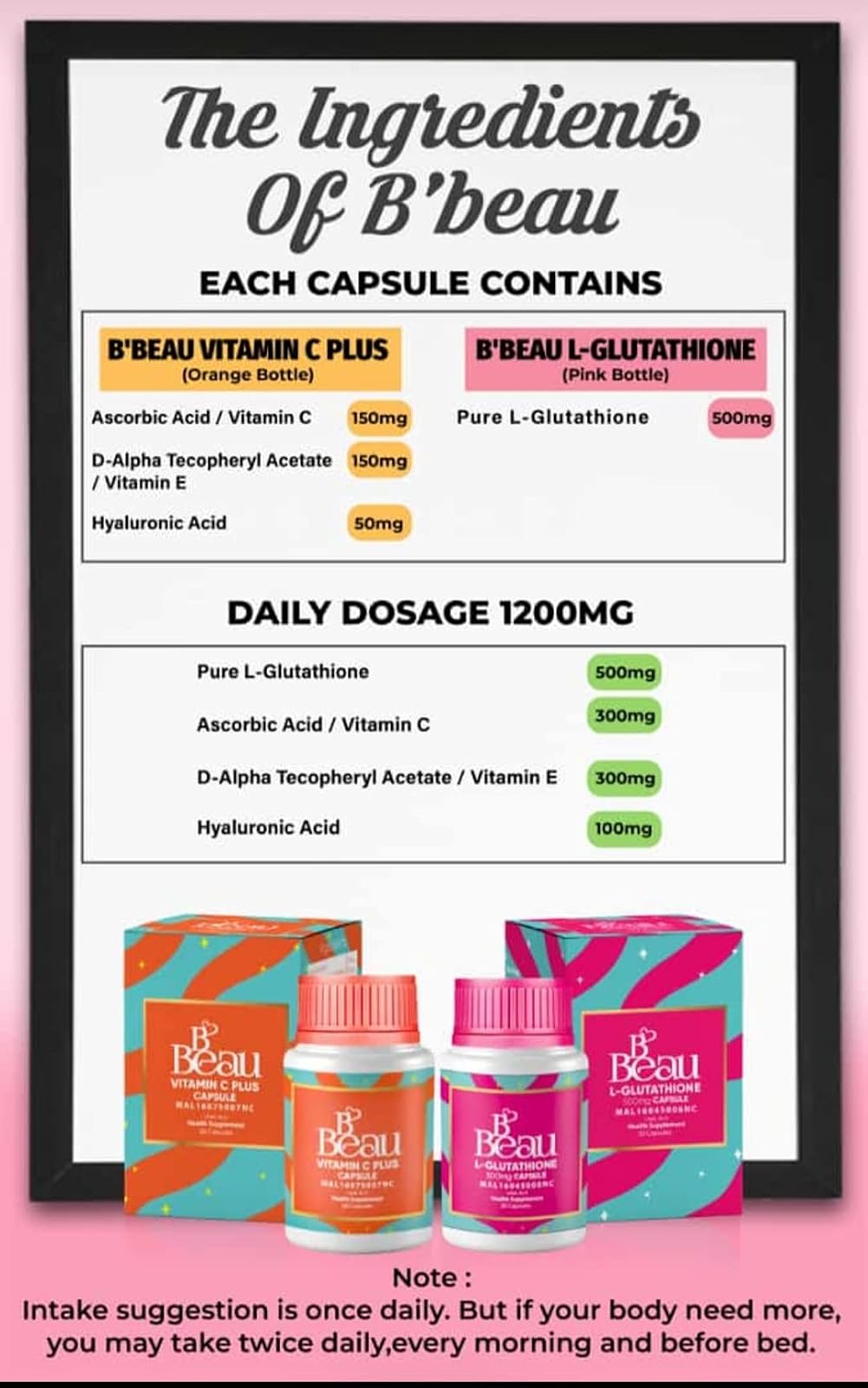 B'Beau L-Glutathione antioxidant health benefits