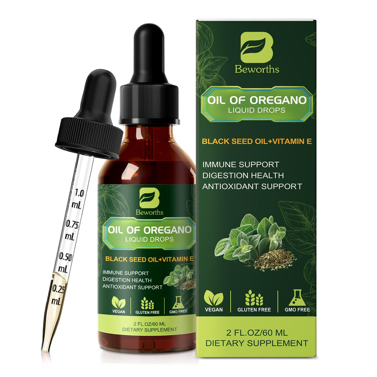 B BEWORTHS oregano oil drops