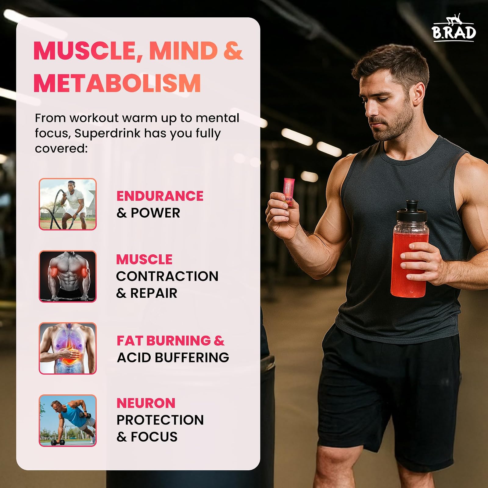 B.rad electrolyte tablets for energy boost