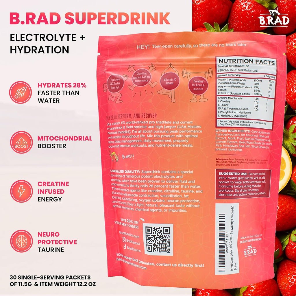 B.rad Superdrink electrolyte stick packs