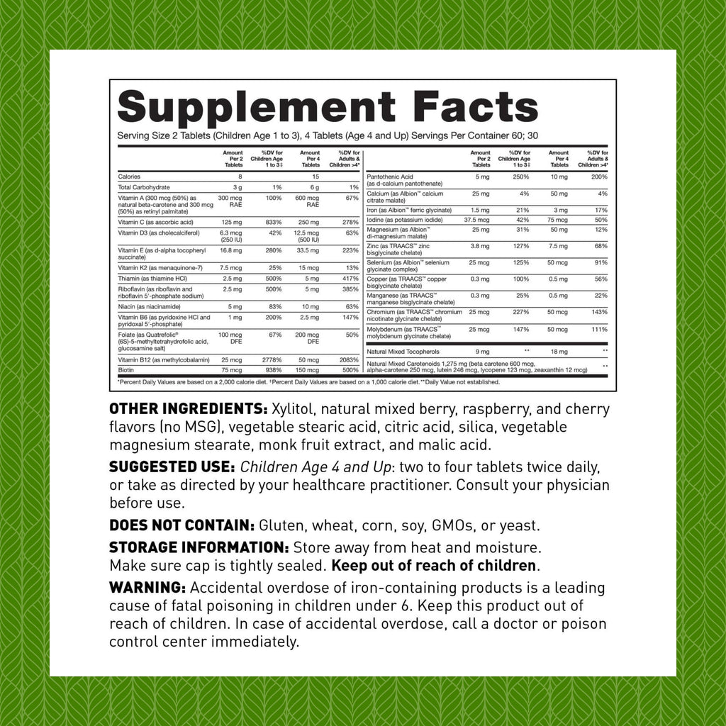 B vitamins and calcium for kids