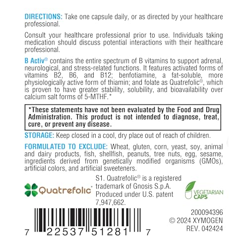 B vitamins for stress relief and mood