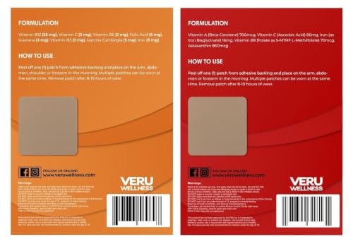 B12 and iron energy patches