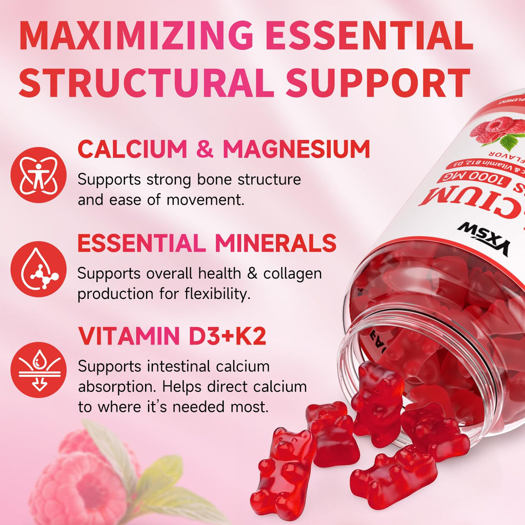 B12 enriched calcium gummies for energy