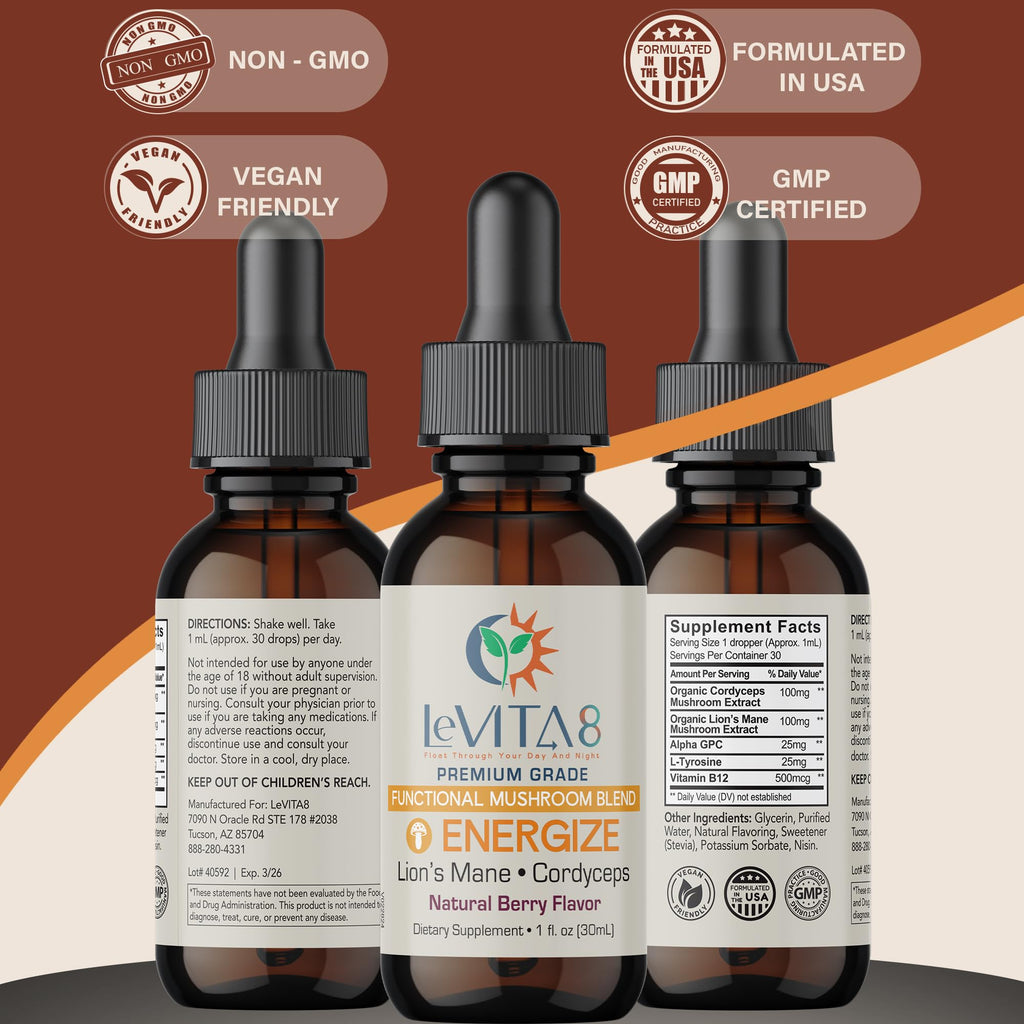 B12 enriched mushroom drops
