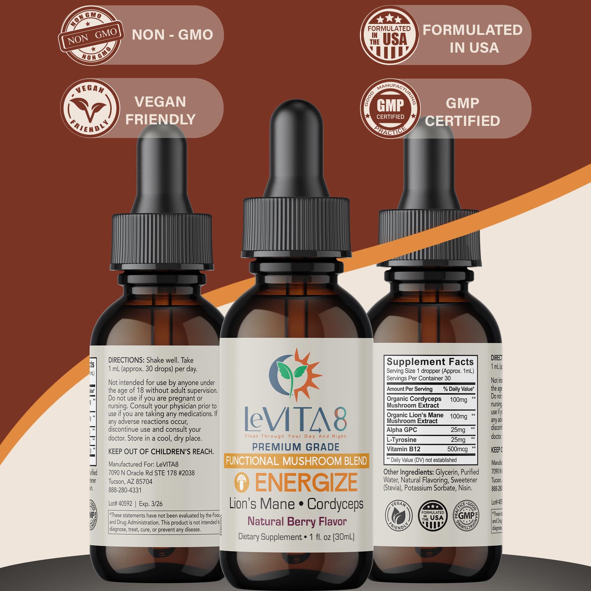 B12 enriched mushroom drops