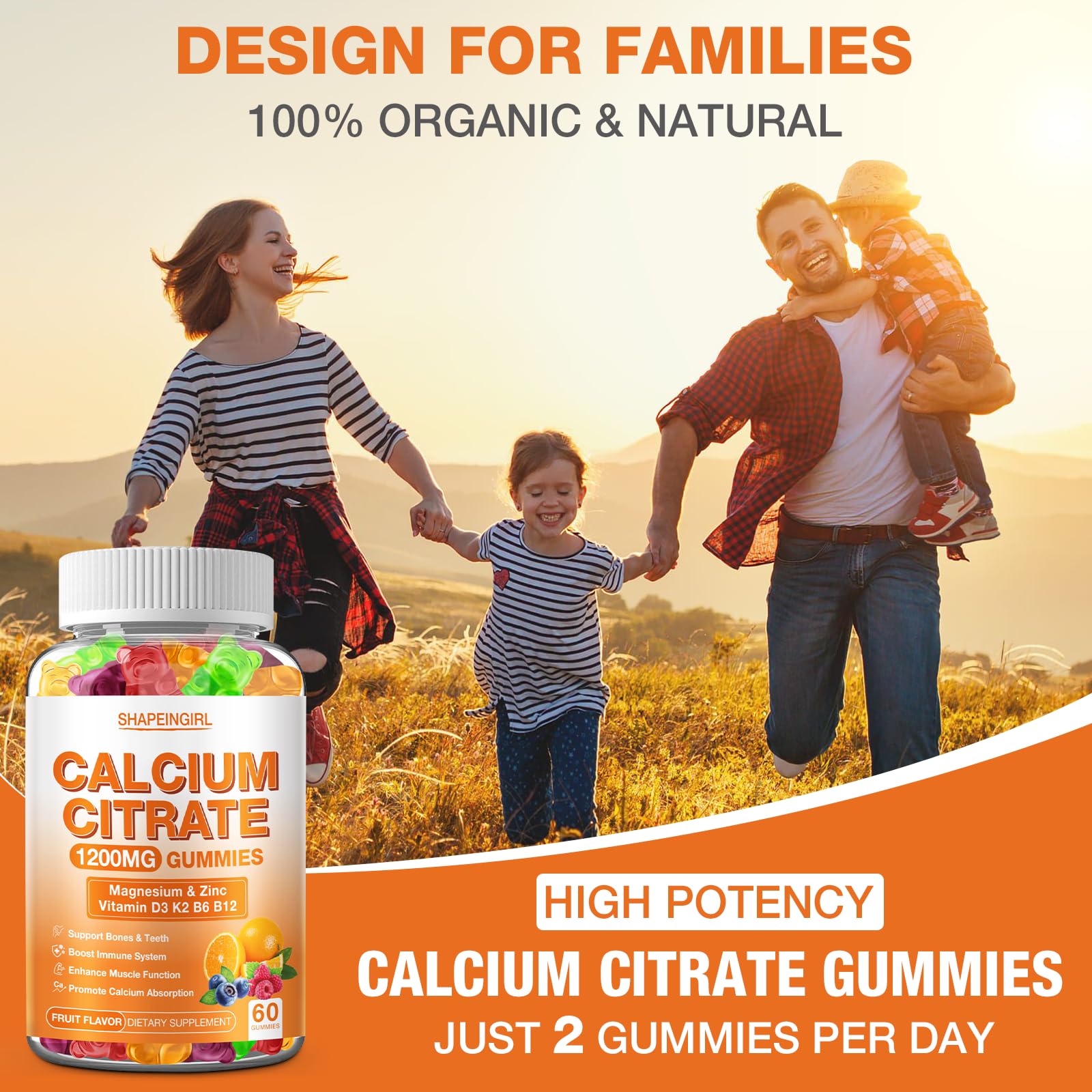 B6 and B12 infused calcium gummies