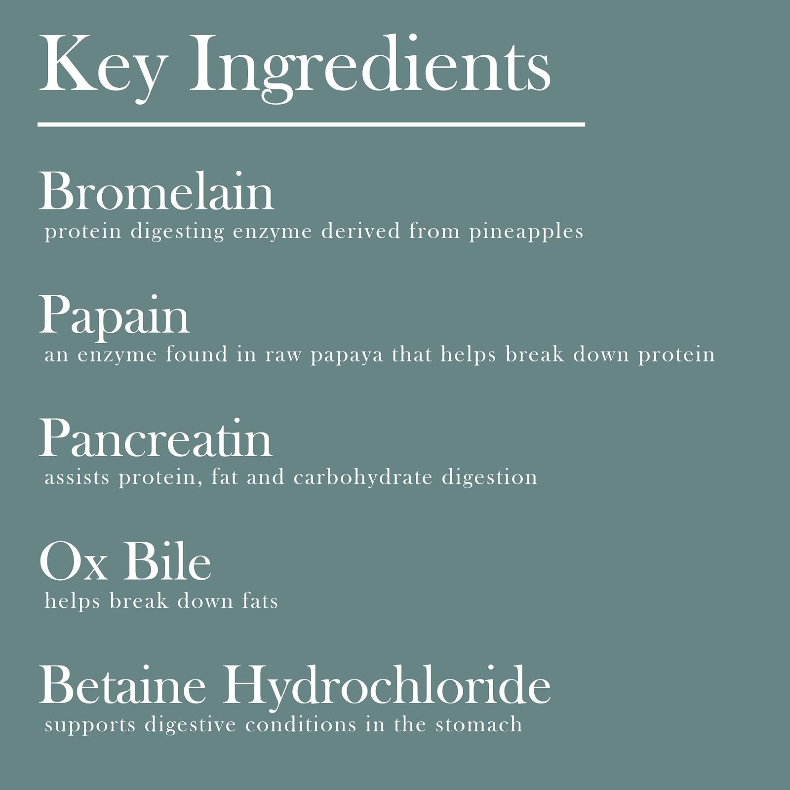 Baar digestive enzymes support digestion