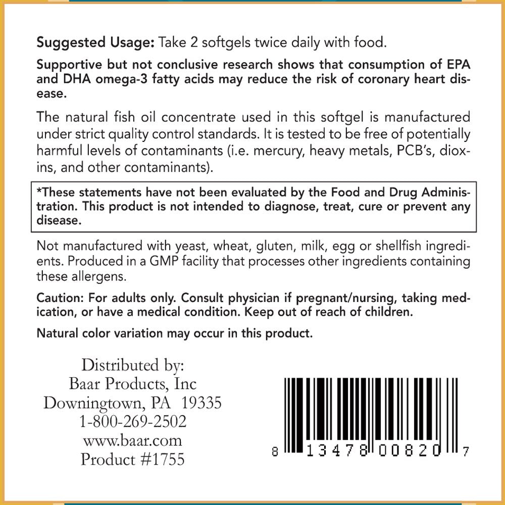 Baar fish oil for heart health