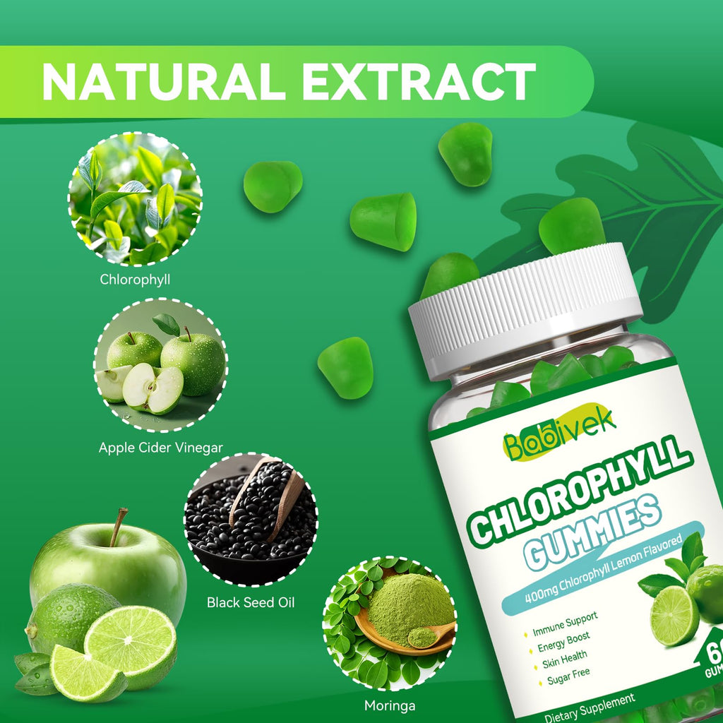 Babivek chlorophyll gummies for skin health
