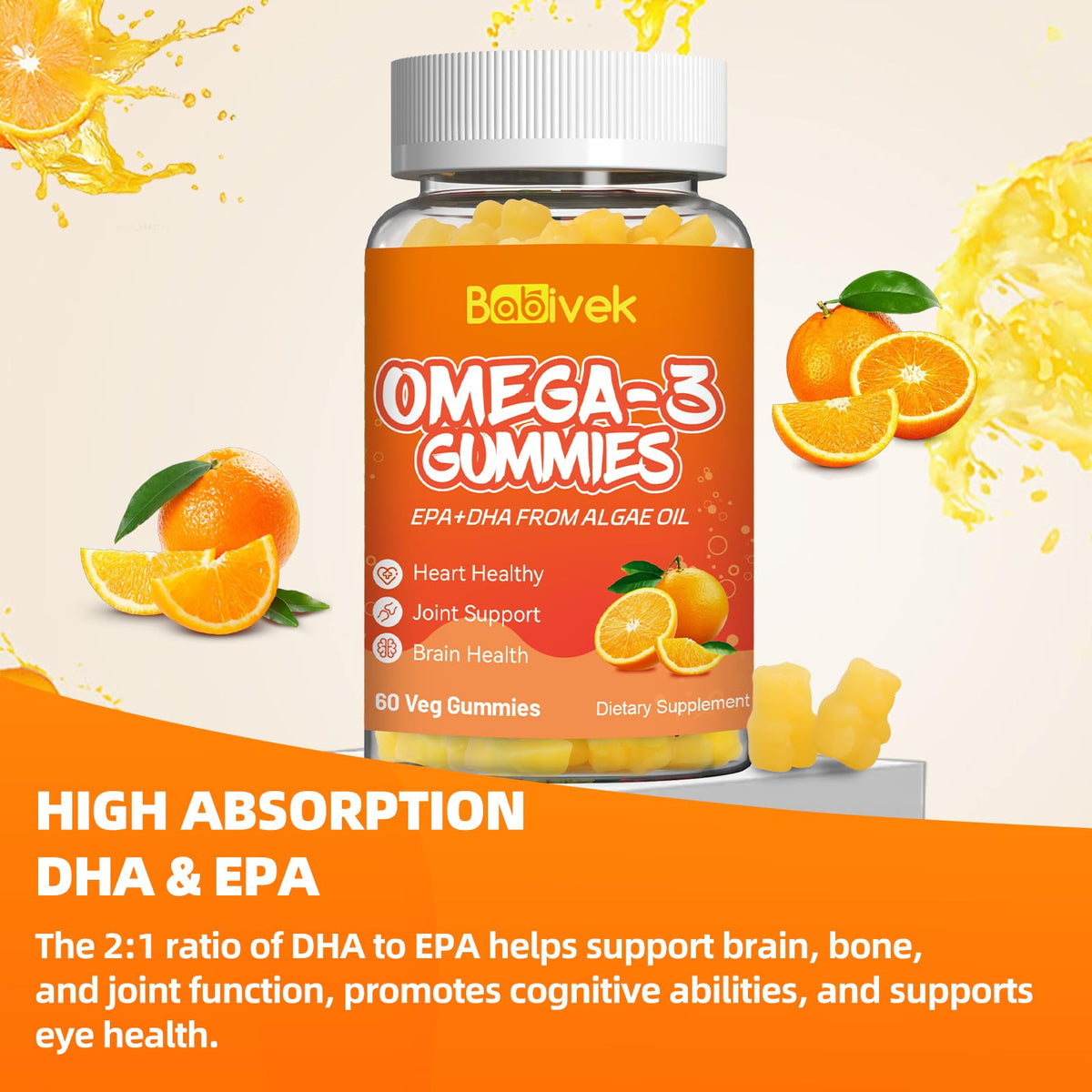 Babivek Omega-3 gummies promote brain function