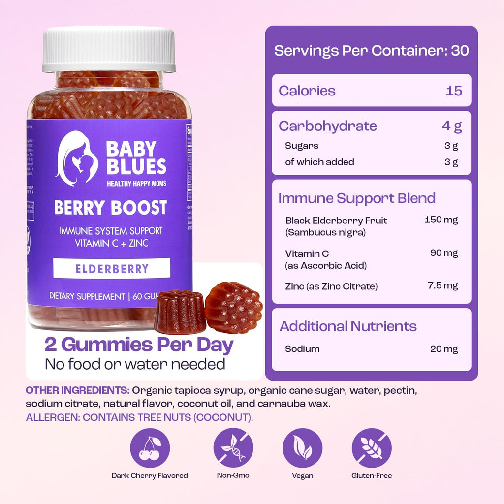 Baby Blues elderberry gummies for health