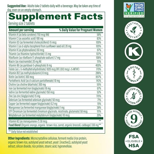 Baby & Me 2 prenatal vitamin tablets