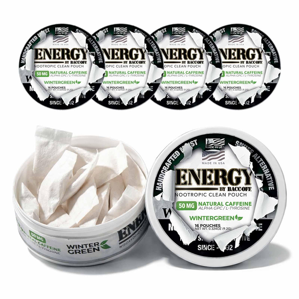 BaccOff Energy Wintergreen pouches for endurance