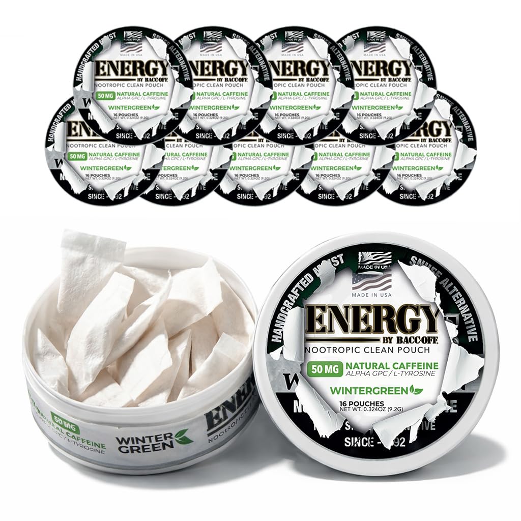 BaccOff Energy Wintergreen pouches