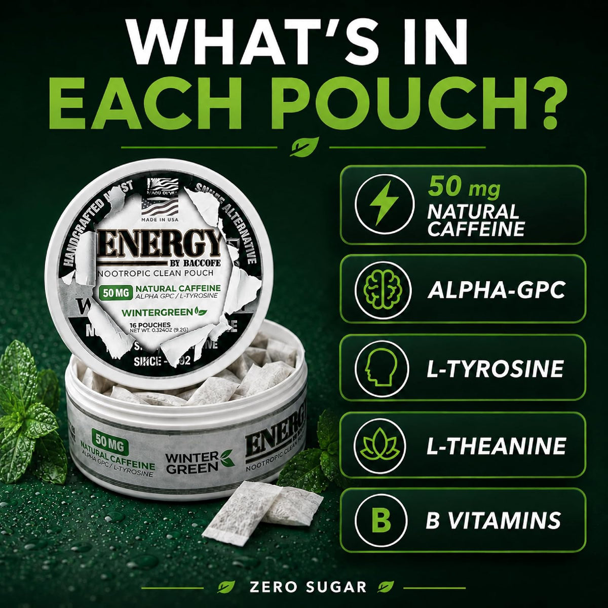 BaccOff pouches for quick energy boost