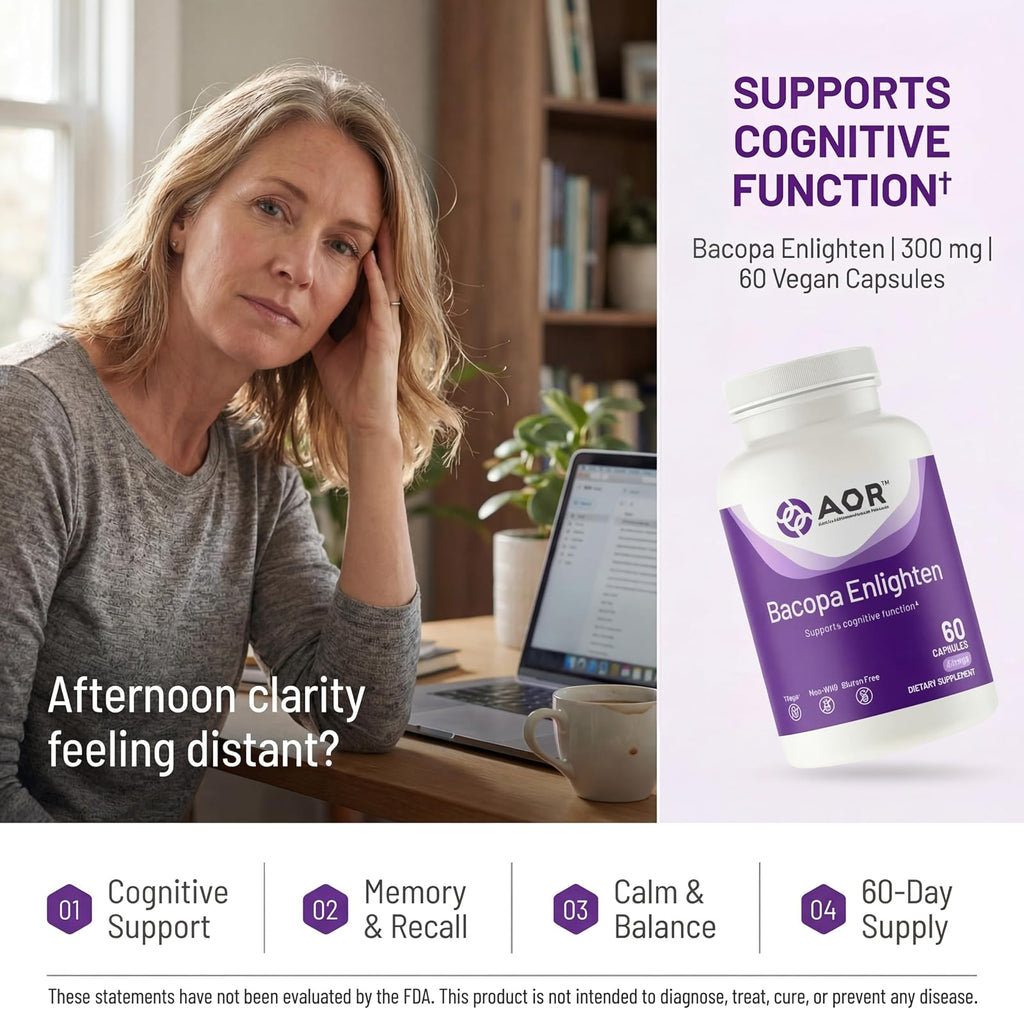 Bacopa capsules for cognitive support