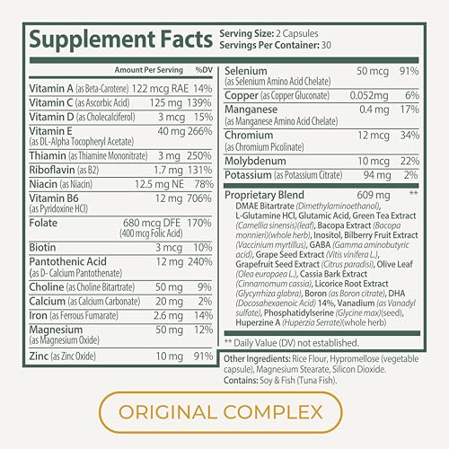 Bacopa DMAE B12 brain booster