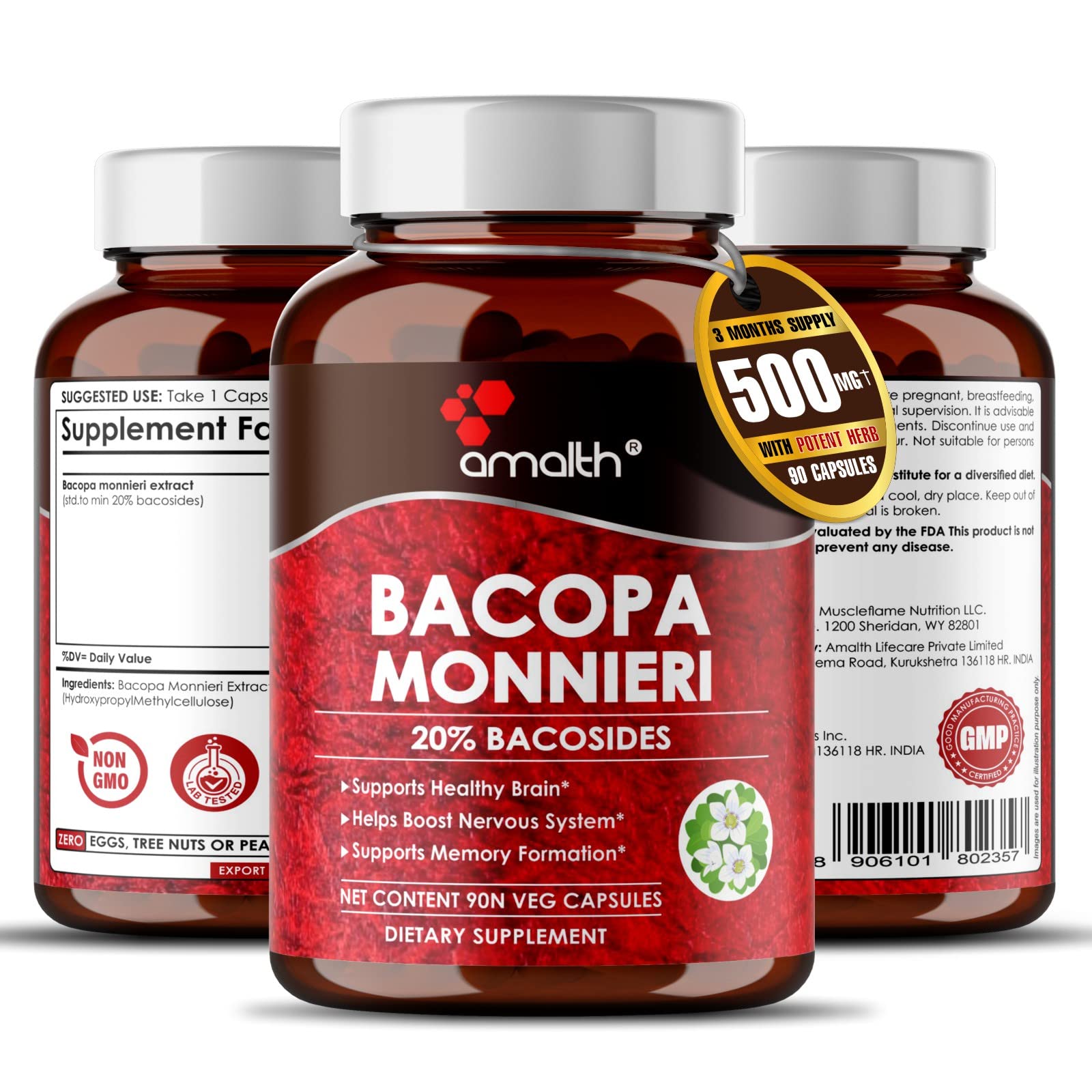 Bacopa Monnieri brain supplement capsules